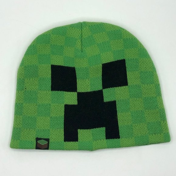 Jinx | Accessories | Minecraft Jinx Kids Green Creeper Knit Beanie ...